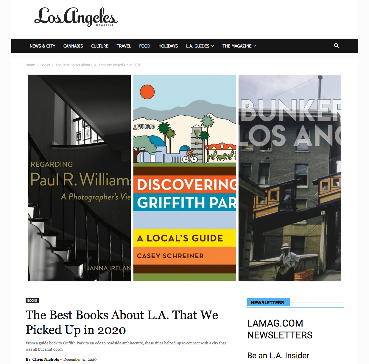 LA Magazine Names Us a Best Book! – Bunker Hill, Los Angeles